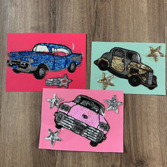 Other | Sequin Beaded 5s Classic Car Appliques Large | Poshmark